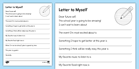 Time Capsule: Letter to My Future Self for 3rd-5th Grade