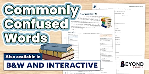 Commonly Confused Words: There, Their, They're - Activities