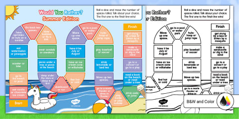 Summer Senses Taste Test Worksheet