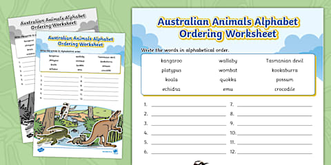 Intermediate Phase English – Term 1 – Amazon Animals Alphabetical Order ...