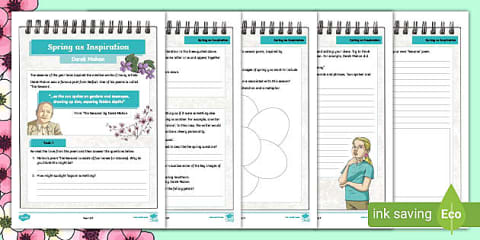 Spring Poetry Writing Template