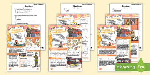 What Does A Firefighter Do? Reading Comprehension