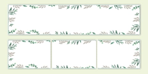 Botanical-Themed Display Pack - Class Displays - Twinkl
