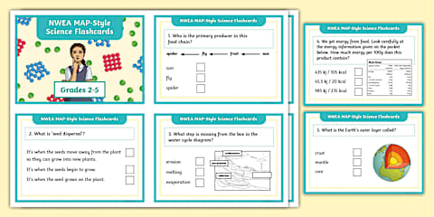 NWEA MAP-Style Math Flashcards Grades 2 - 5