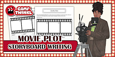 Movie Film Strip Storyboard Template