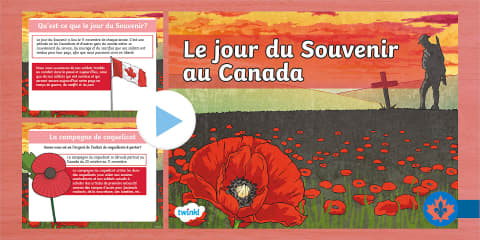 Remembrance Day Adjectives, Verbs, and Nouns Worksheet French