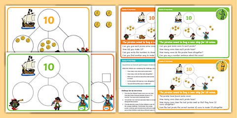 Pirate Treasure Number Bonds of 10 Activity