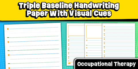 Adaptive Boxed Handwriting Paper for OT: Visual Cue Template