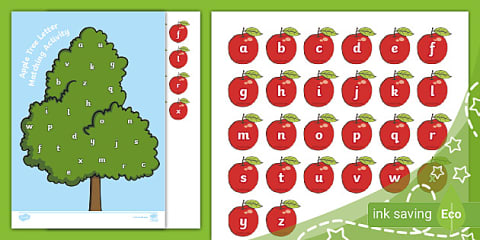 Parking Lot Lowercase and Uppercase Letter Matching Cut and Paste Worksheet