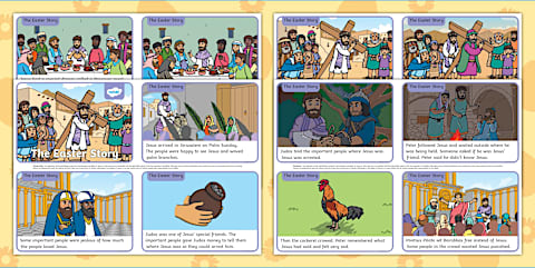 The Easter Story Cut and Stick Sequencing Worksheet