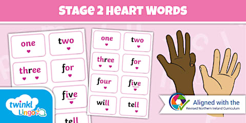 Heart Words Flashcards