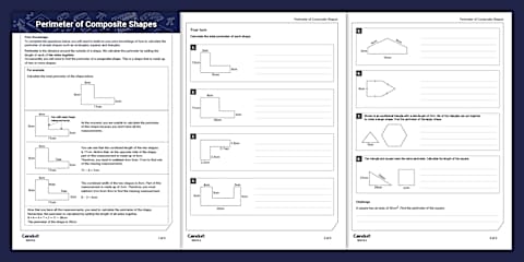 Area and Perimeter of Composite 2D Shapes - Activity Sheet