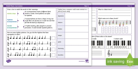KS2 Melodic Shape Ideas Music Cards
