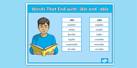 Mark My Work! -able or -ible