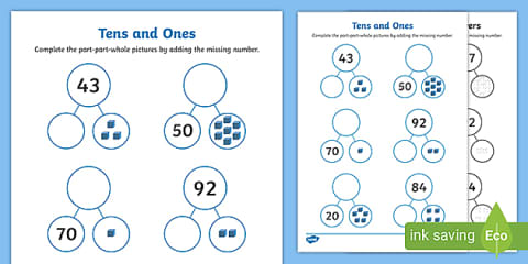 Tens and Ones Place Value Chart | F-2 Mathematics