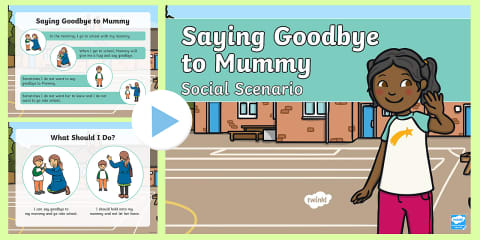 Separation Anxiety: Saying Goodbye to Mom Social Story Booklet for ...