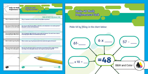 Two-Step Math Word Problems Quick Quiz for 3rd-5th Grade
