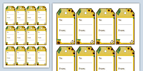 Sunflower-Themed Name Tents