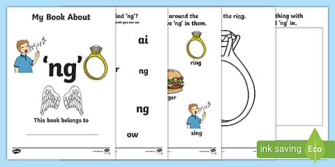 'ng' Cut and Stick Activity Sheet