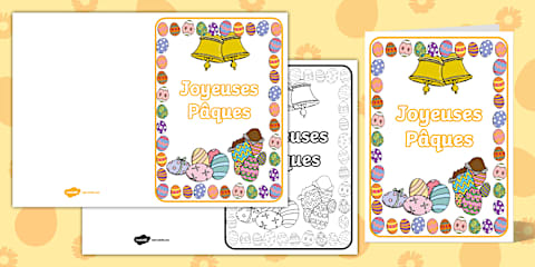French: Easter Colour by Number Sheets
