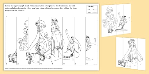 Pandora's Box Colouring Page