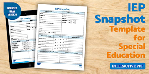 Editable Individual Education Plan (IEP) Template