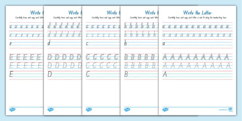 NSW Foundation Handwriting Practice Sheets