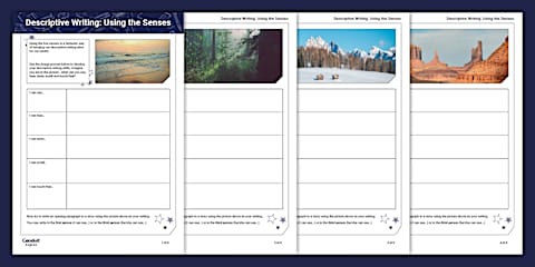 Third Grade Beach Descriptive Writing Worksheet