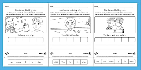 Grade 1 English - Phonics - Worksheet: Sentence Building: -am (CAPS ...
