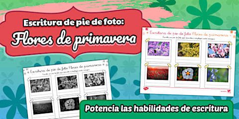 Ficha de actividad: Escritura de diario en inglés - Primavera