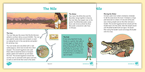 Ancient Egypt: River Nile PowerPoint & Worksheets - Years 3-6