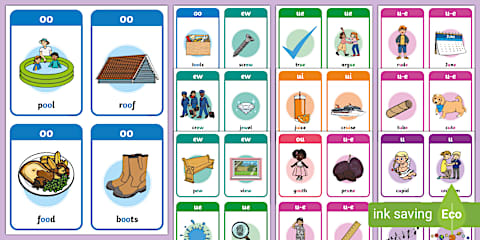 Flashcards Grade 2 Phonics: Short oo sound