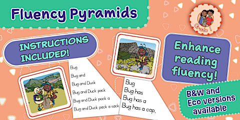 Grade 1 Phonics: Fluency pyramids (CVC Words)