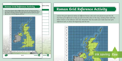 KS3 Four-Figure Grid Reference Christmas Treasure Hunt Worksheet