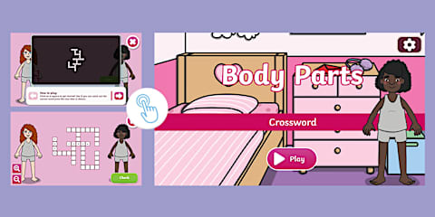Parts of the Human Body Interactive Matching Game
