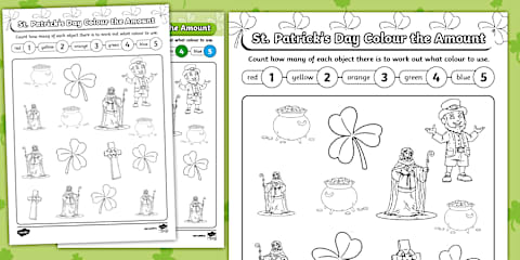 St. Patrick's Shamrock Art Worksheet