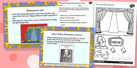 Shakespeare's Plays and Their Locations Activity Pack