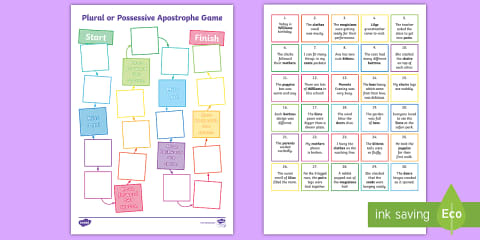 Possessive and Plural Noun Game