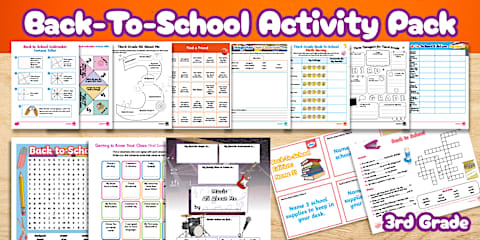 Back to School Activity Pack for 3rd-5th Grade