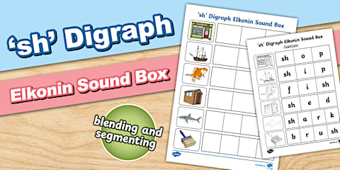 'ch' Digraph Elkonin Sound Box Activity Sheet