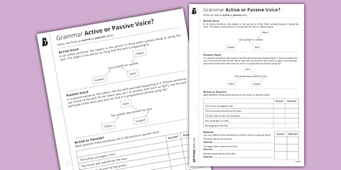 Passive Voice: Activity Sheet