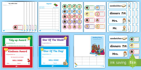 School Role Play Register Template