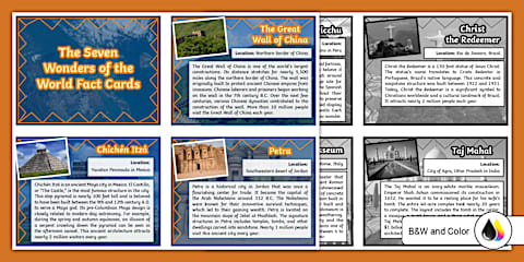 The Seven Wonders of the World PowerPoint & Google Slides for 6th-8th Grade