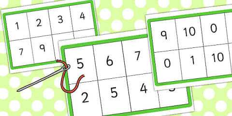 Christmas Number Bonds of 10 Matching Cards