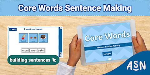 Core Words Interactive Matching Activity