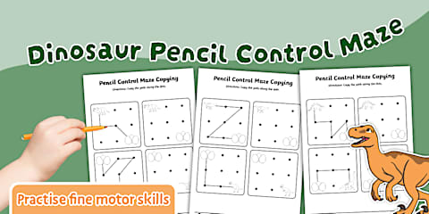 Preschool: Pencil Control Maze Copying Pack