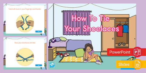 Occupational Therapy Shoe Tying Visual Steps, Rhymes, and Practice ...
