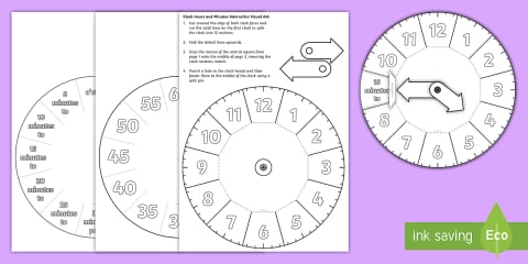 Blank Clock Cut Out Cut and Stick Activity