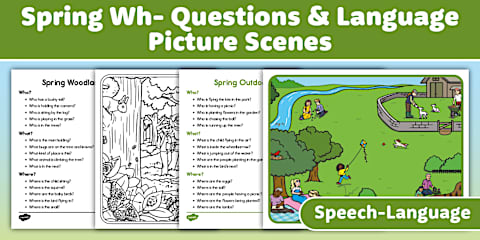 Valentine's Day Wh- Question Cards for SLP