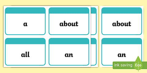 Heart Words Flashcards